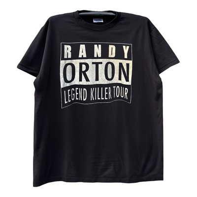 Randy Orton传奇选手复古做旧风半袖vintage古着潮流落肩短袖T恤