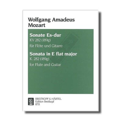 莫扎特长笛和古典吉他乐谱书