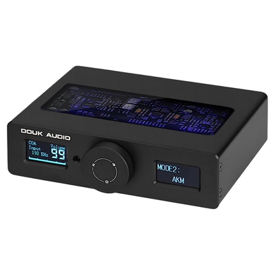 DOUK AUDIO DAC-Q11解码器ESS9038+AK4493数字DSD音频发烧无损DAC