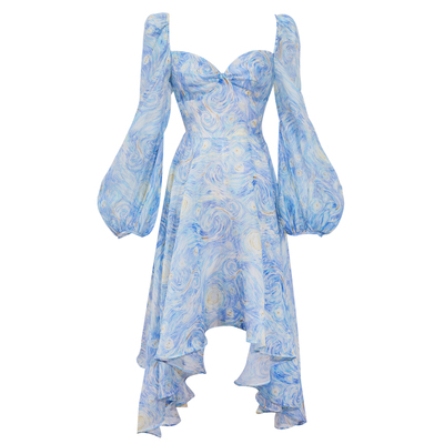 【5折】C/meo Christopher Esber 澳洲设计师拼色不对称腰牛仔裤