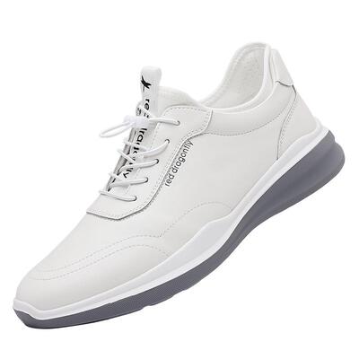 红蜻蜓男鞋皮鞋休闲防水真皮鞋子