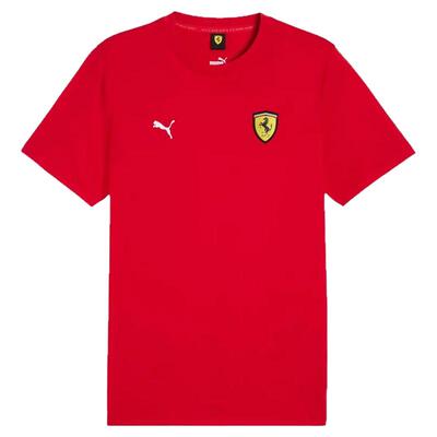 PUMA/彪马T恤夏季运动短袖Ferrari法拉利联名赛车系列红色半截袖