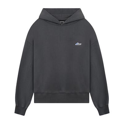 WE11DONE男女同款刺绣LOGO徽章连帽卫衣休闲简约时尚套头衫