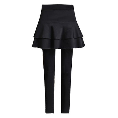 夏季薄款网红外穿大码打底裤女假两件裙裤高腰弹力带裙子连体长裤