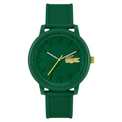 【新款】LACOSTE/法国鳄鱼12.12系列硅胶带手表石英男士欧美腕表