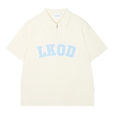 lkod皮标半拉链polo衫