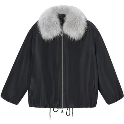 SALT.P可颜貉子毛领棉服外套女宽松夹真丝2025冬季新款AC35508070