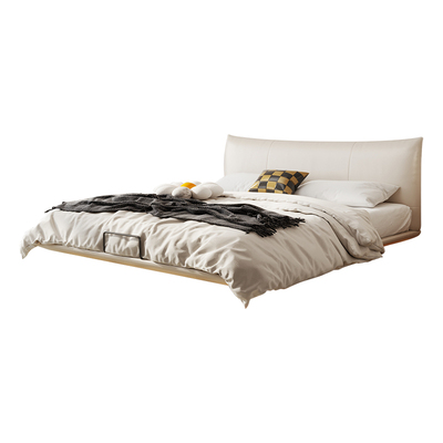 法式奶油风底部隐藏式悬浮储物床