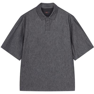 速写男装2025夏宽松短袖polo衫