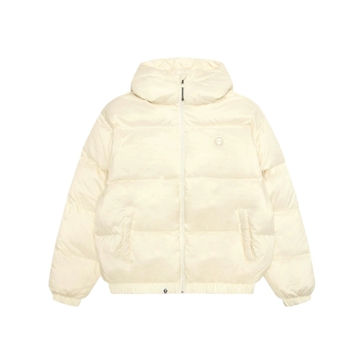 Aape小标徽章简约连帽面包羽绒服