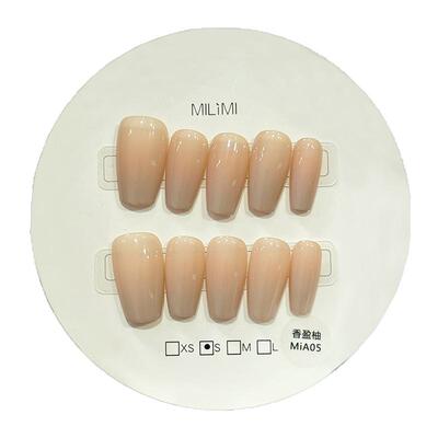 气质女神系列冰透灰色高级穿戴甲