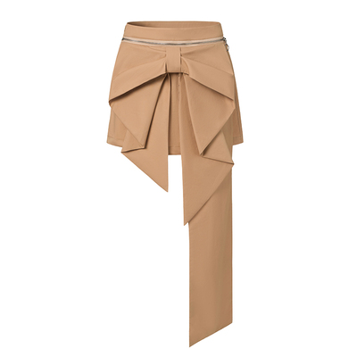 KELLYTINA可拆卸蝴蝶结拖尾短裙