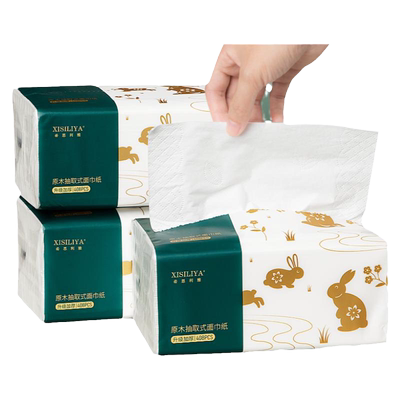 大包408张大尺寸纸巾婴儿面巾纸