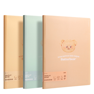 得力透明插页带页码文件夹