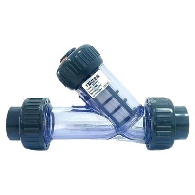 【高品质】塑料Y型过滤器  DN15/20/25/32/40UPVC 管道滤网过滤器