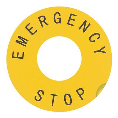 正品施耐德急停开关警示牌60mm