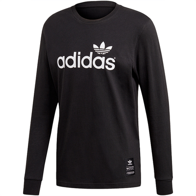 Adidas/阿迪达斯正品三叶草新款男子休闲印花运动T恤长袖 FM3391