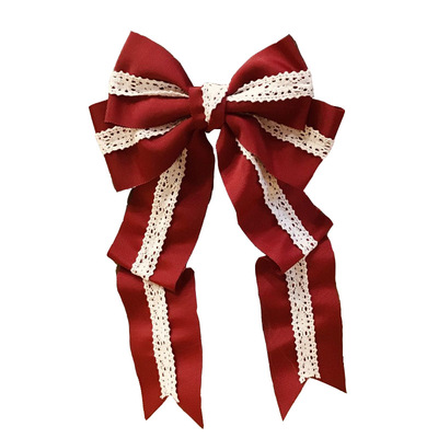 lolita原创圣诞小物全棉蕾丝边夹