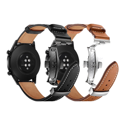 Watchbuds经典头层牛皮表带