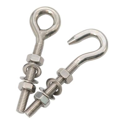 304不锈钢羊眼螺丝吊环螺母挂钩圆环机牙螺栓闭口钉套装M4-M24