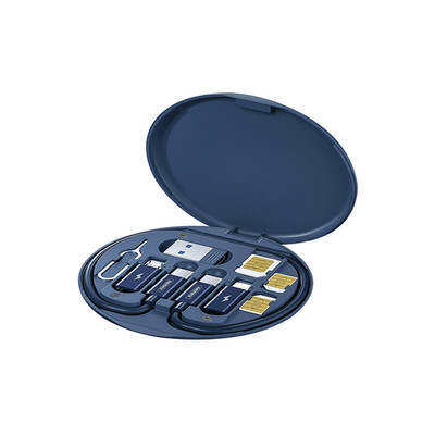 带卡针手机支架多接头便携收纳