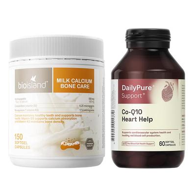 澳洲bioisland牛乳钙成人补钙VD3K2辅酶Q10高含量300mg保护心脏肌