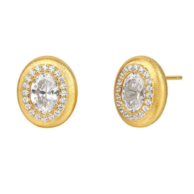 1.25克拉复古仿真钻石拉丝耳钉女