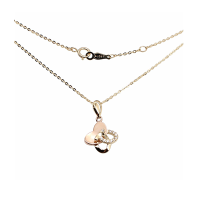 吉恩希流行纯14k黄金项链吊坠女