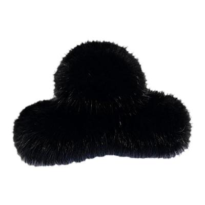 韩国真水貂毛抓夹气质毛毛发夹