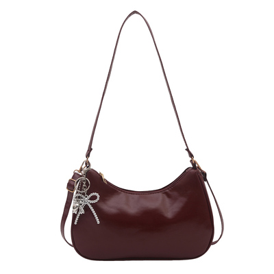 腋下包女时尚质感纯色辣妹单肩包