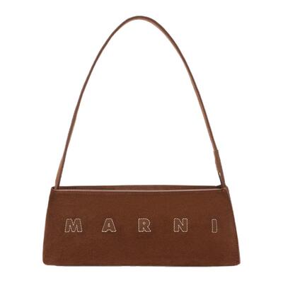 【24期免息】MARNI 2026早秋新品字母LOGO法棍腋下包