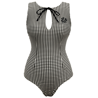 visualmood复古法式连体泳衣女