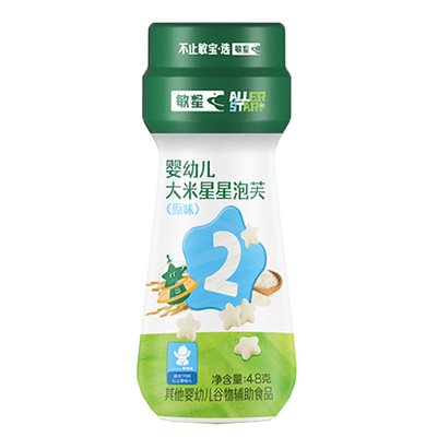 敏星婴幼儿大米星星泡芙无蛋奶