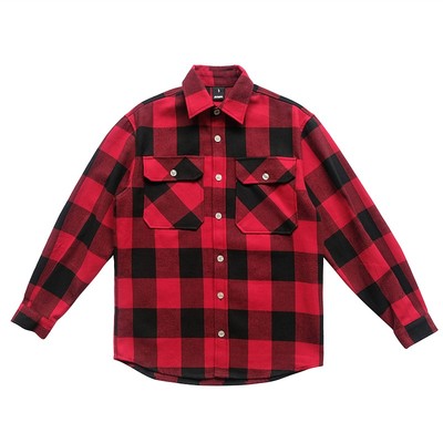 stnw加厚情侣格纹夹克外套衬衣