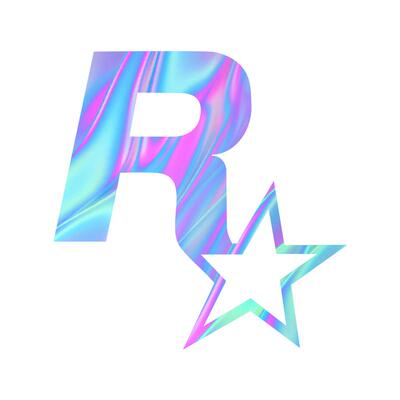 R星镭射车贴七彩渐变防水贴