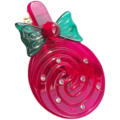 韩国边夹透明糖果棒棒糖少女发夹