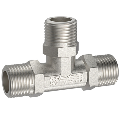潜水艇燃气三通接头4分内外丝铜