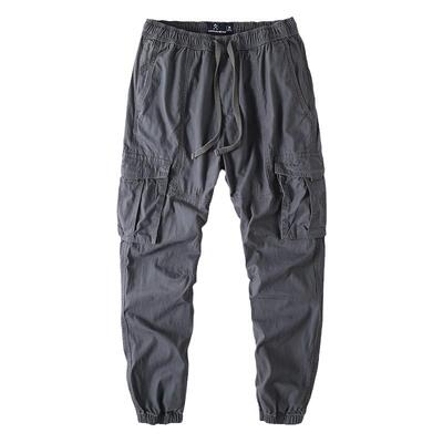 AF＆LF户外纯棉工装裤休闲裤男装美式复古多袋束脚运动重水洗纯色