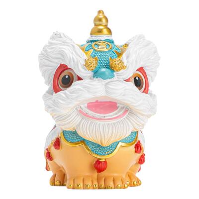 晨翔国潮招财进宝醒狮摆件佛山舞狮桌面茶宠车载装饰可爱家居饰品