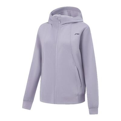 李宁女子春季健身开衫连帽卫衣