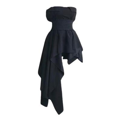 盐系穿搭不规则抹胸裙性感性感