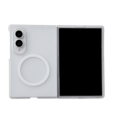 冰晶透明磁吸充电适用于三星ZFold8手机壳前框后盖无中轴Galaxyzfold8阔折叠后保护套ZFOLD8超薄硬7654w26W25