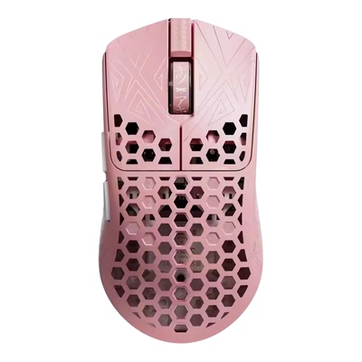 知雨粉色碳纤维轻量电竞鼠标40g