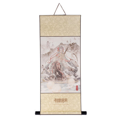 moeyu初音未来水墨丹青系列卷轴挂画客厅装饰画miku周边收藏礼物