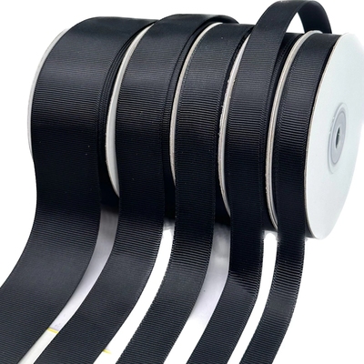 25cm宽黑色加密横纹螺纹罗纹带