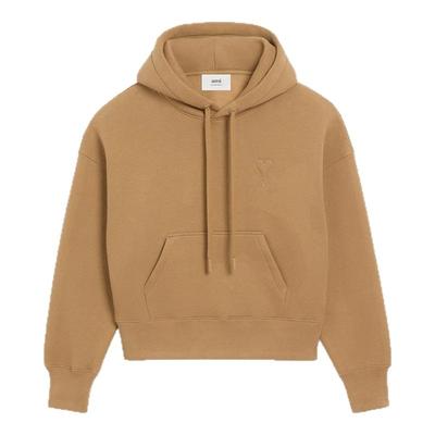 【季末甄选】Ami Paris 男女同款缝线ADC连帽卫衣 爱心重磅套头衫