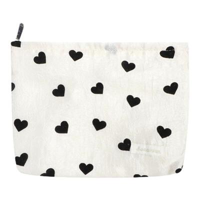 撞色爱心化妆包收纳包