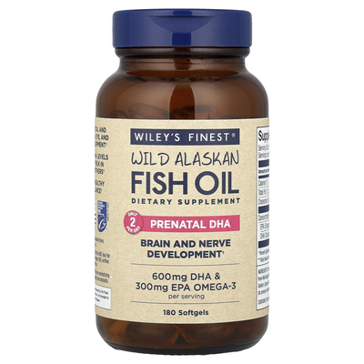 Wiley'sFinest阿拉斯加鱼油产前DHA鲑鱼油心血管健康