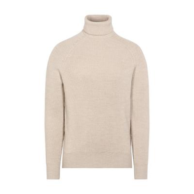 Suitsupply砂砾色羊毛高领毛衣