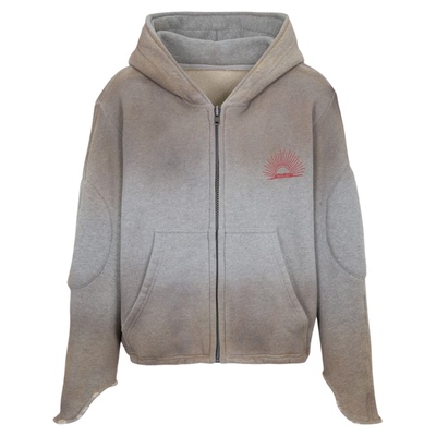 COZYDOLL做旧马蹄袖垫肩卫衣